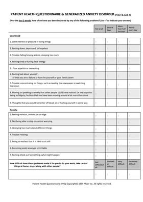 PHQ9 Depression Questionnaire | PDF