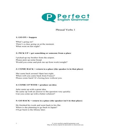 Phrasal verbs-1 | PDF