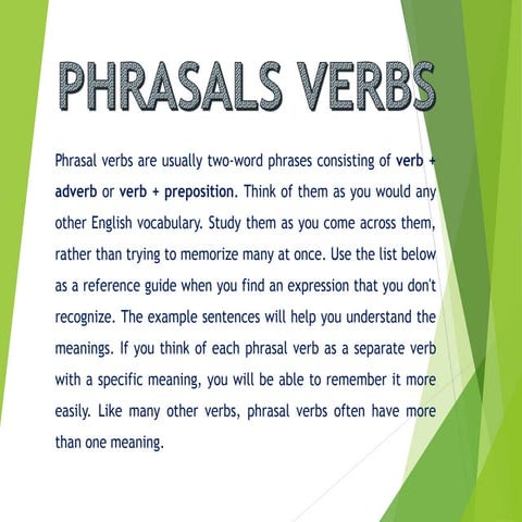 Phrasal verbs | PPTX