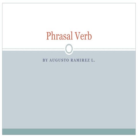 Phrasal verbs powerpoint | PPT