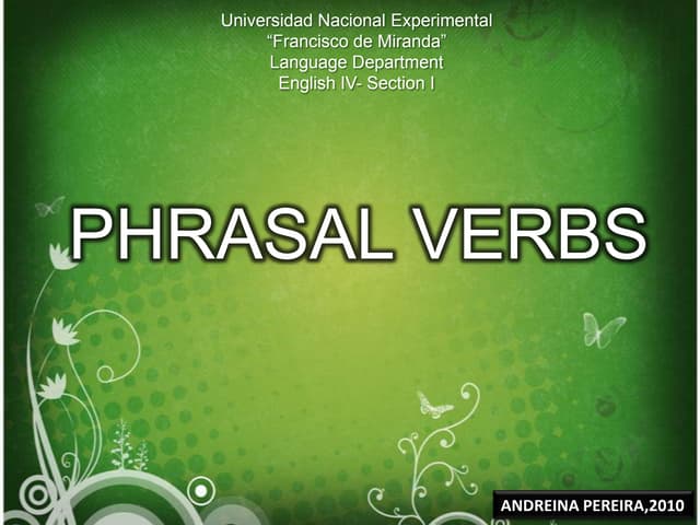 Phrasal verbs | PPTX