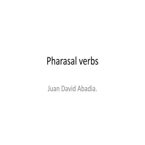 Phrasal verbs | PPTX