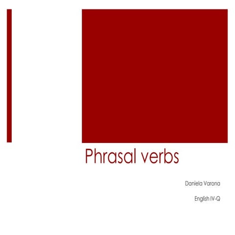 Unit 9.Phrasal verbs | PPTX
