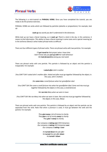 Power point phrasal verbs | PPTX