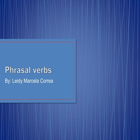 Phrasal verbs | PPTX