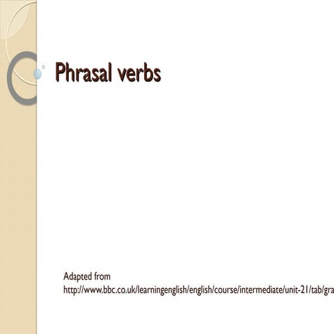 Phrasal verbs | PPT