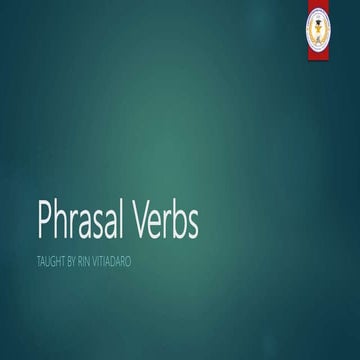 Phrasal verbs | PPTX