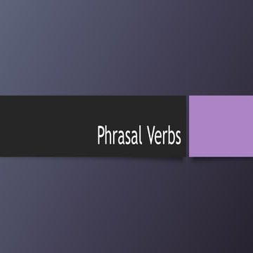 Phrasal verbs | PPT