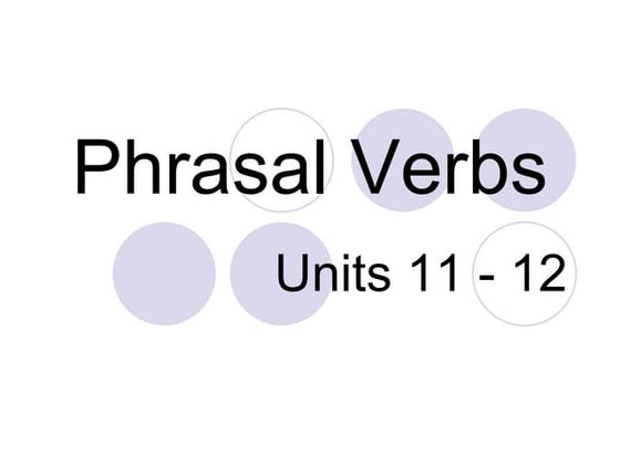 Power point phrasal verbs | PPTX