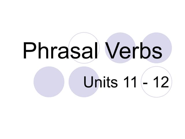 Power point phrasal verbs | PPTX