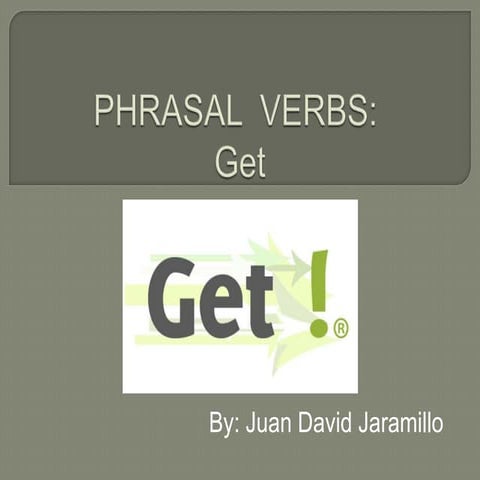 Phrasal verbs get | PPT