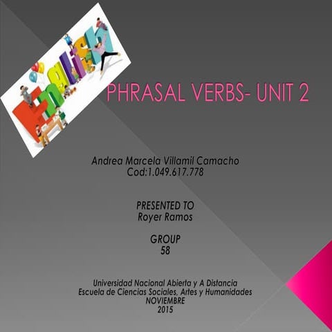 Phrasal verbs unit 2 | PPTX