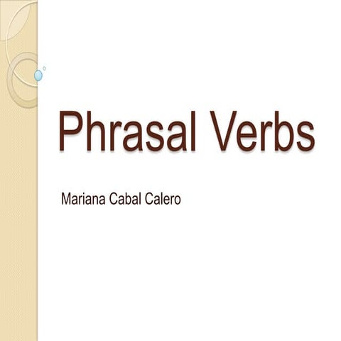 Phrasal verbs 2 | PPTX