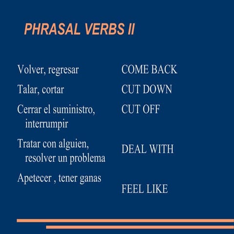 Phrasal verbs II | PPT