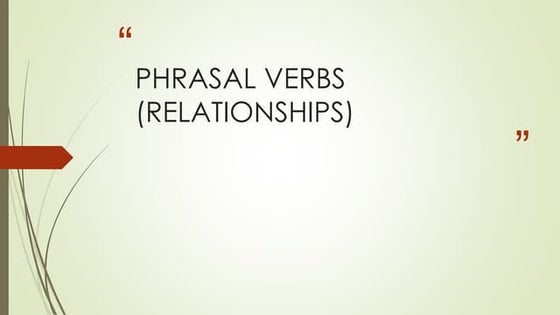 Relationships vocabulary | PPT