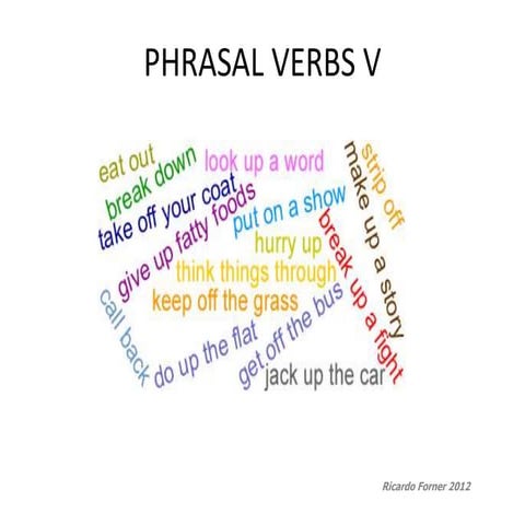 Phrasal verbs V (set, take, turn) | PPSX
