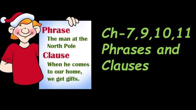 Clauses in English Grammar – Types, Examples & Exercises | Class 11 CBSE | PPTX