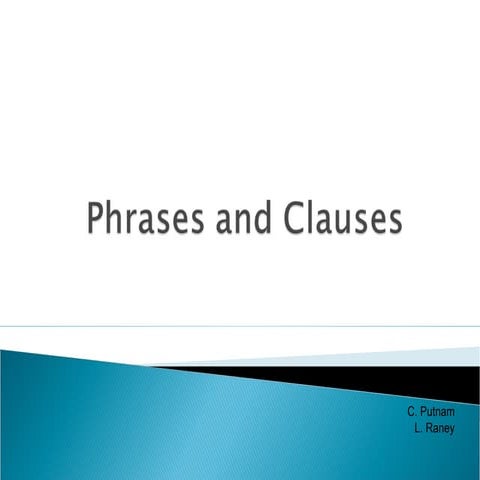 Phrases and clauses 2 | PPT