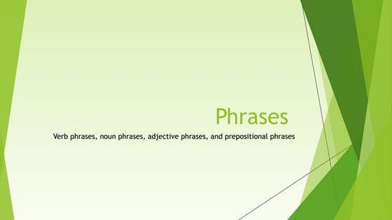 Verb Phrases | PPT