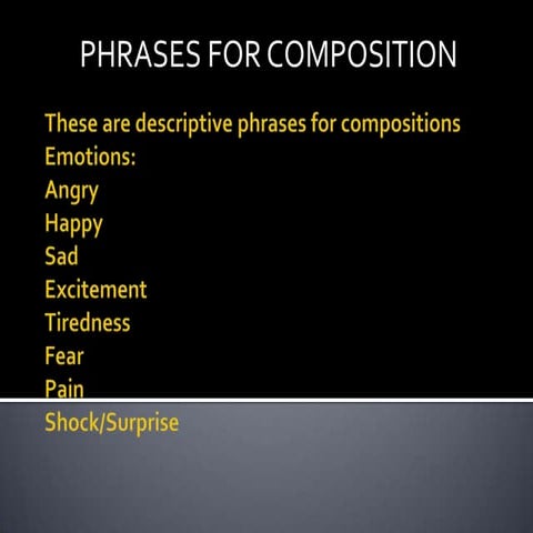 Phrases for compositions | PPT