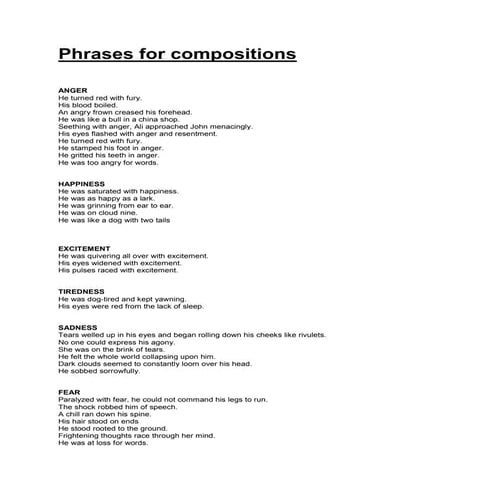 Phrases for compositions pdf 2 | PDF