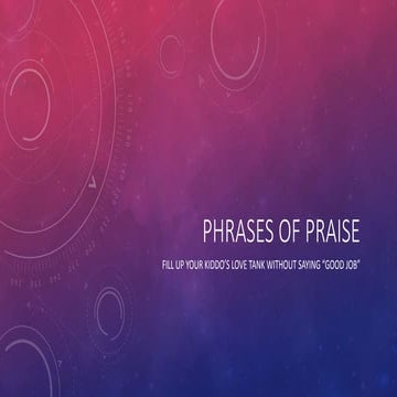 Phrases of praise | PPT