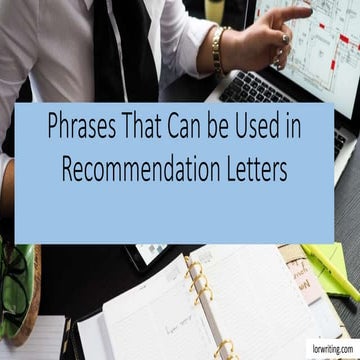 Phrases That Can be Used in Recommendation Letters | PPTX | Resume ...