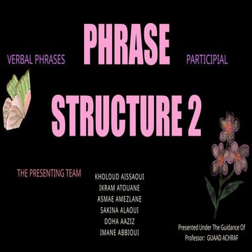 phrase structure a brief introduction TO | PPTX