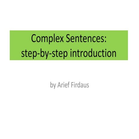 Arief Firdaus Phrase, Sub Clause, Or Sentence | PPS