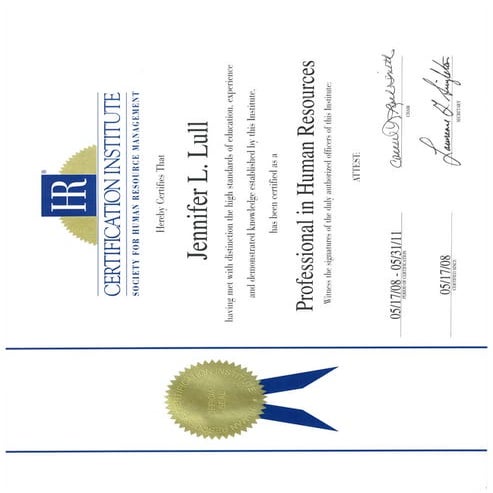 PHR Certificate | PDF