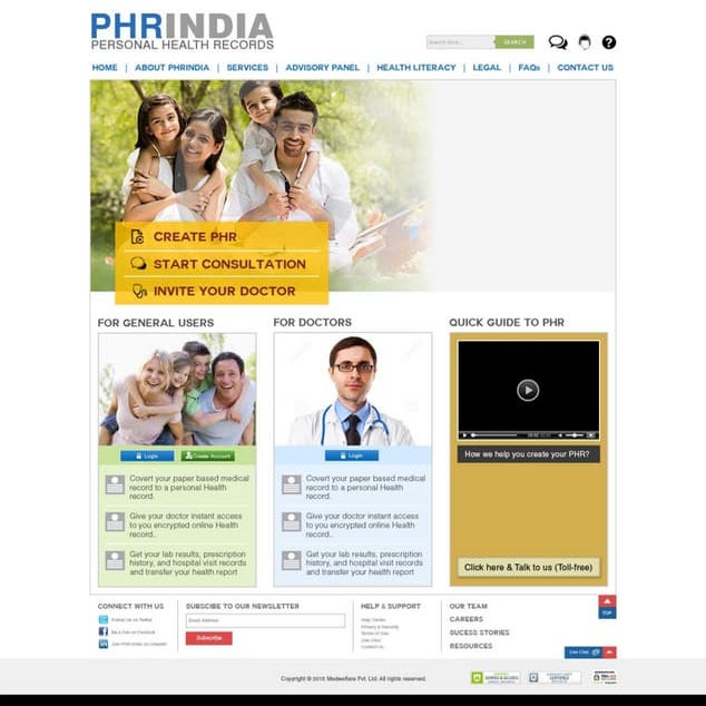 Personal Health Record Website Layout | PDF