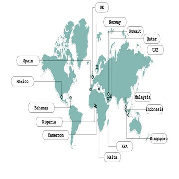 World Map for Geographical Presence Jan 2024 | PPT