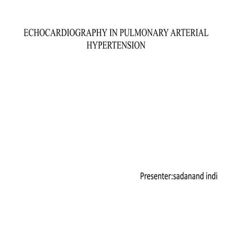 PHT ECHO.pptx | Lung and Respiratory Health | Diseases and Conditions