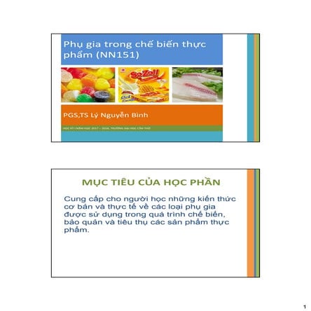 Phu gia trong che bien thuc pham nn151 | PDF