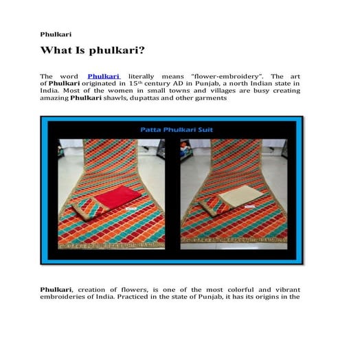 Phulkari | PDF
