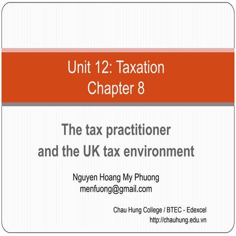 Tax and Taxation in the United Kingdom[2024] | PPTX