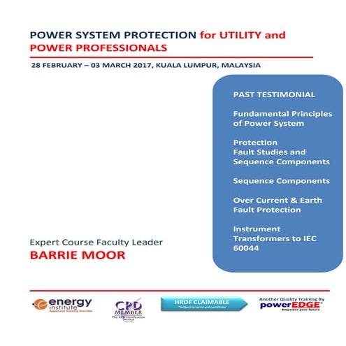 Power System Protection for Utility and Power Professionals | PDF