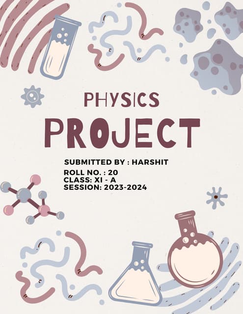 Physics Project Class 11 | DOCX