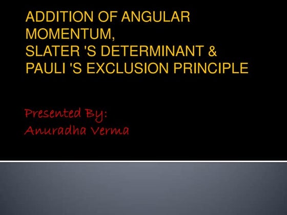 13 angular momentum | PPT