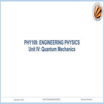 PHY109 Unit4 quantum mechanics for engineering 1.pptx
