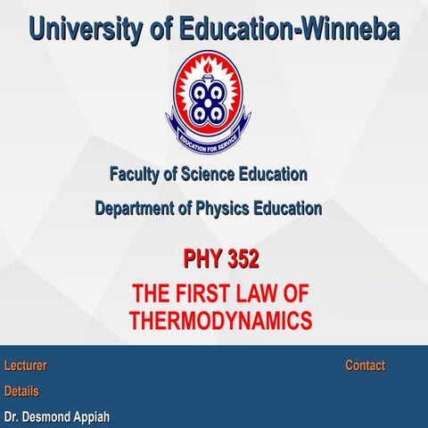 PHY 352_Lecture 4 Heat&Thermodynamics II - Copy.ppt