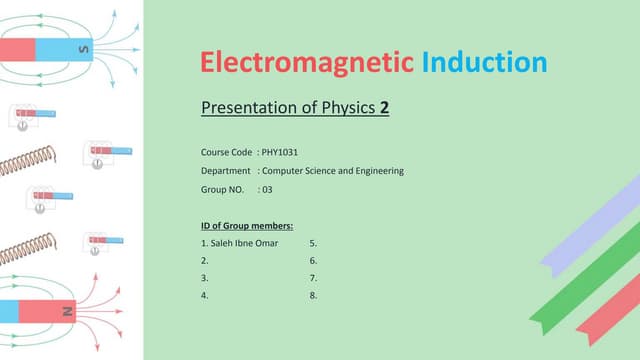 Physics Investigatory - Electromagnetic Induction. CLASS XII | PDF