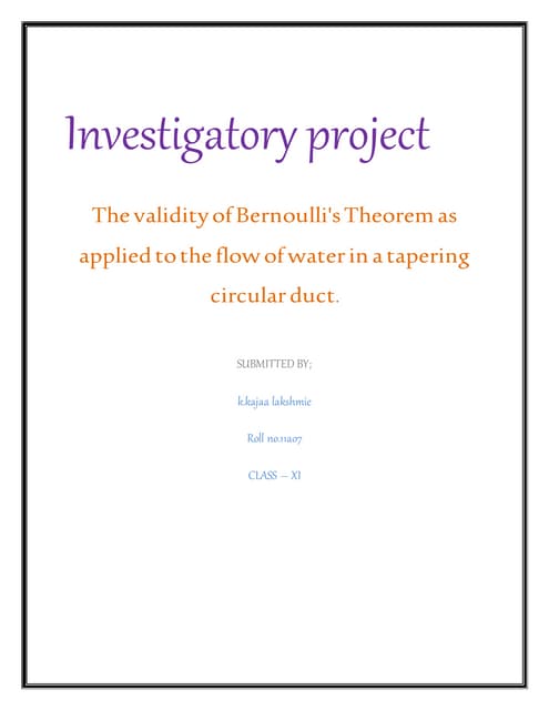 class 11 Physics investigatory project(cbse) | DOCX