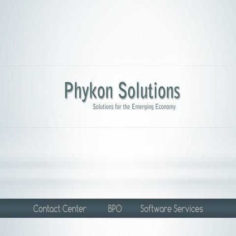 Phykon solutions profile2014 | PPTX