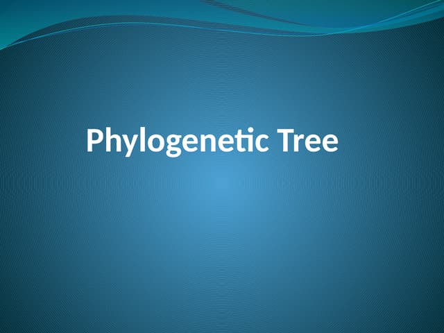 Phylogenetic Tree- Introduction, Mode of Classification | PPT Phylogenetic Tree- Introduction, Mode of Classification | PPT