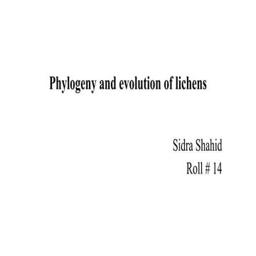 Phylogeny of lichen ppt | PPT