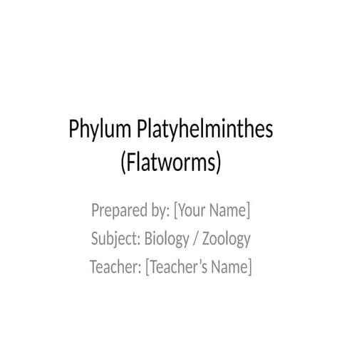 Platyhelminthes | PPTX