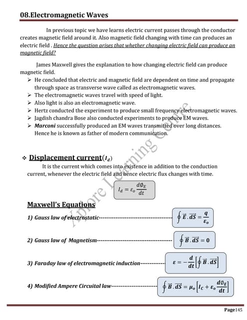 EM wave theory.pptx | Physics | Science