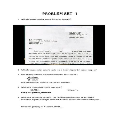 problem set 1 | PDF