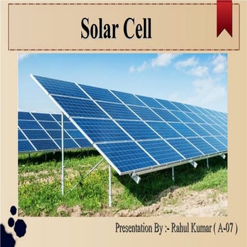 Solar Cell | PPT